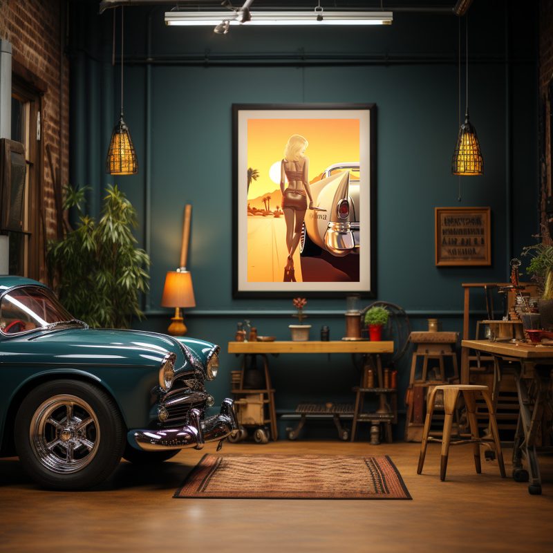 Pinup girls - Garage wall art | 69CANVA online shop